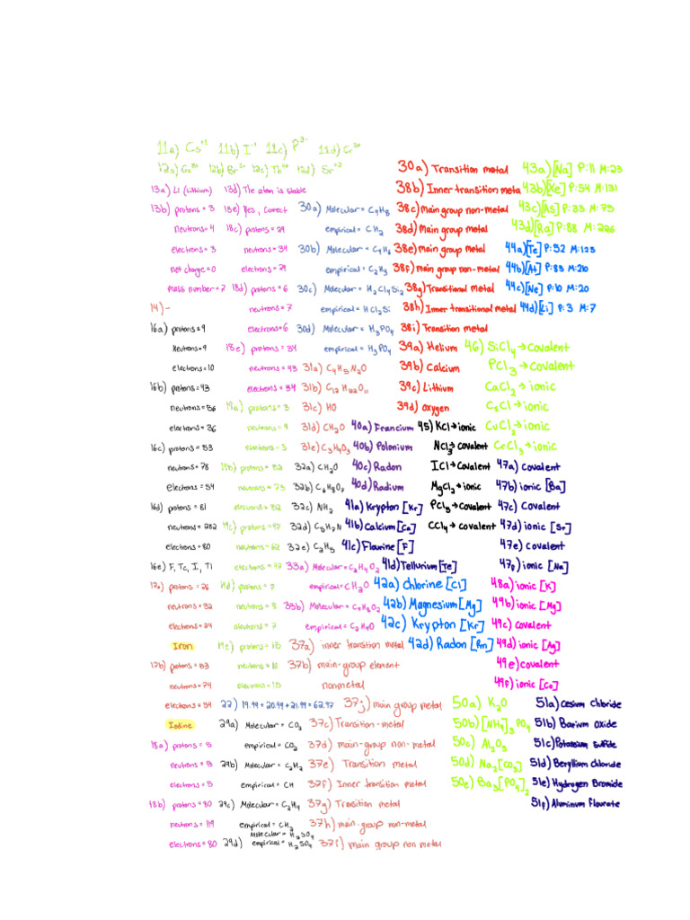 Chem Chapter 2 Textbook Questions | PDF