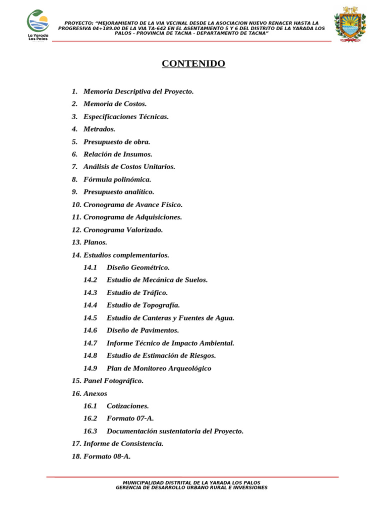 Indice y Separadores | PDF