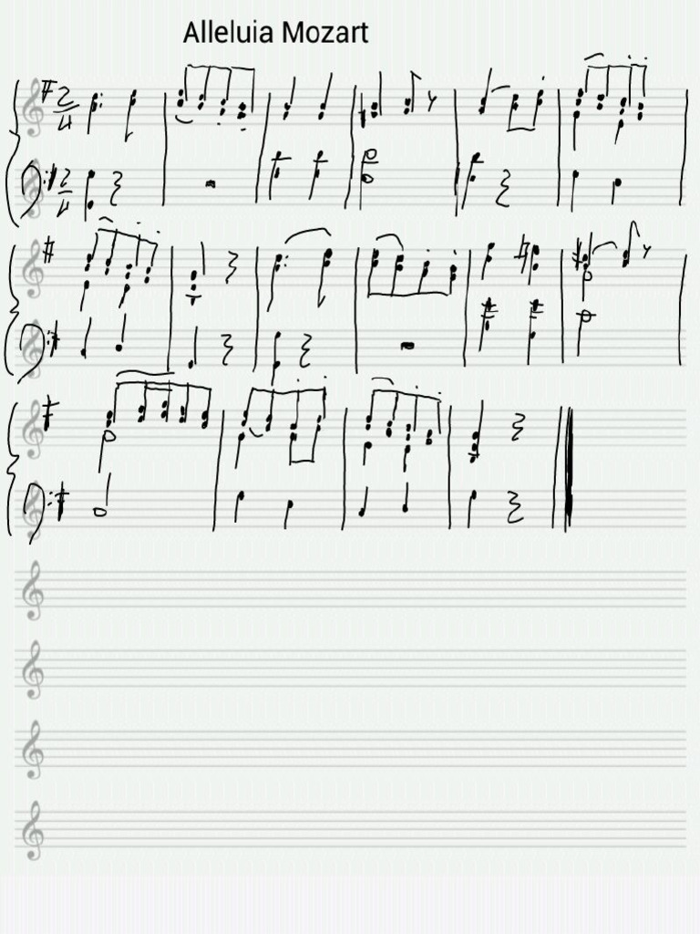 Alleluia Di Mozart in SOL | PDF