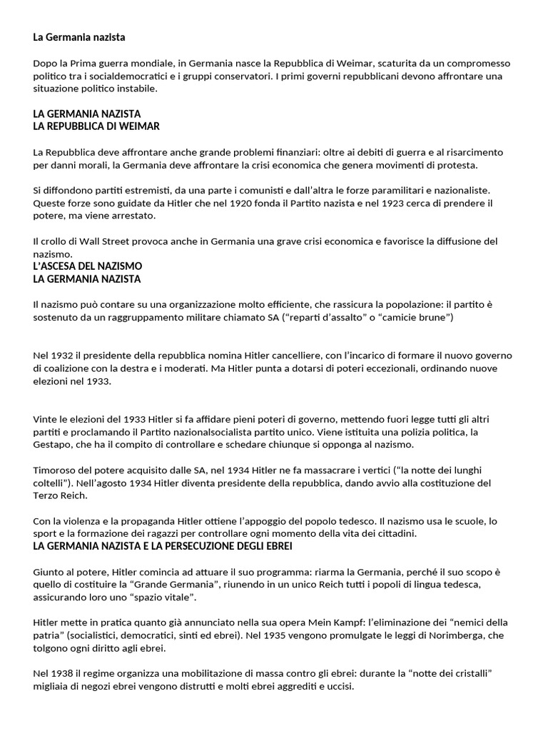 8 Cap - La Germania Nazista | PDF