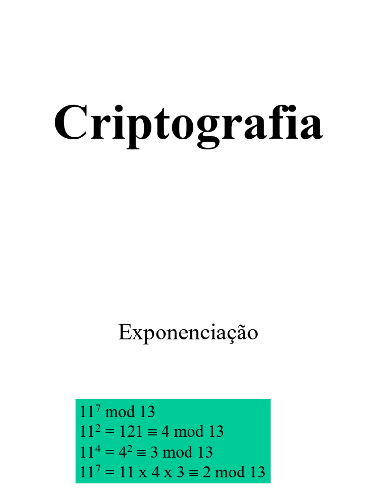 Criptografia - Corpos | PDF