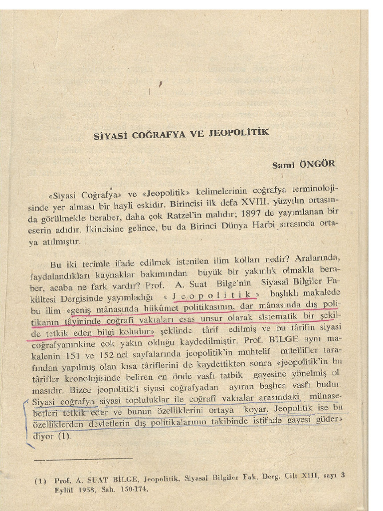 Siyasi Coğrafya Ve Jeopolitik | PDF