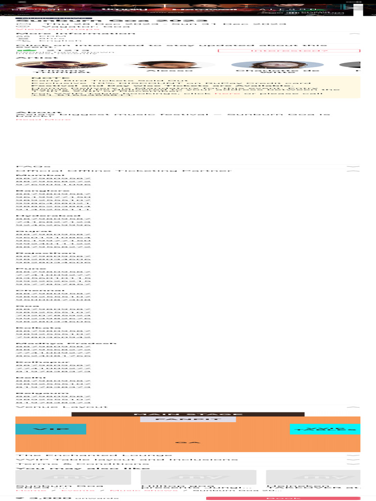 Sunburn Goa 2023 Music-Shows Event Tickets Goa | PDF