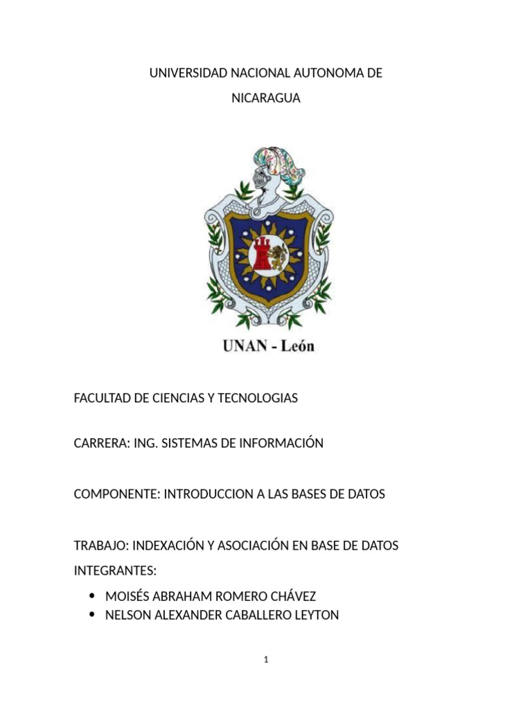 Indexación y Asociación en Base de Datos | PDF | Bases de datos | Puntero (Programación de ...