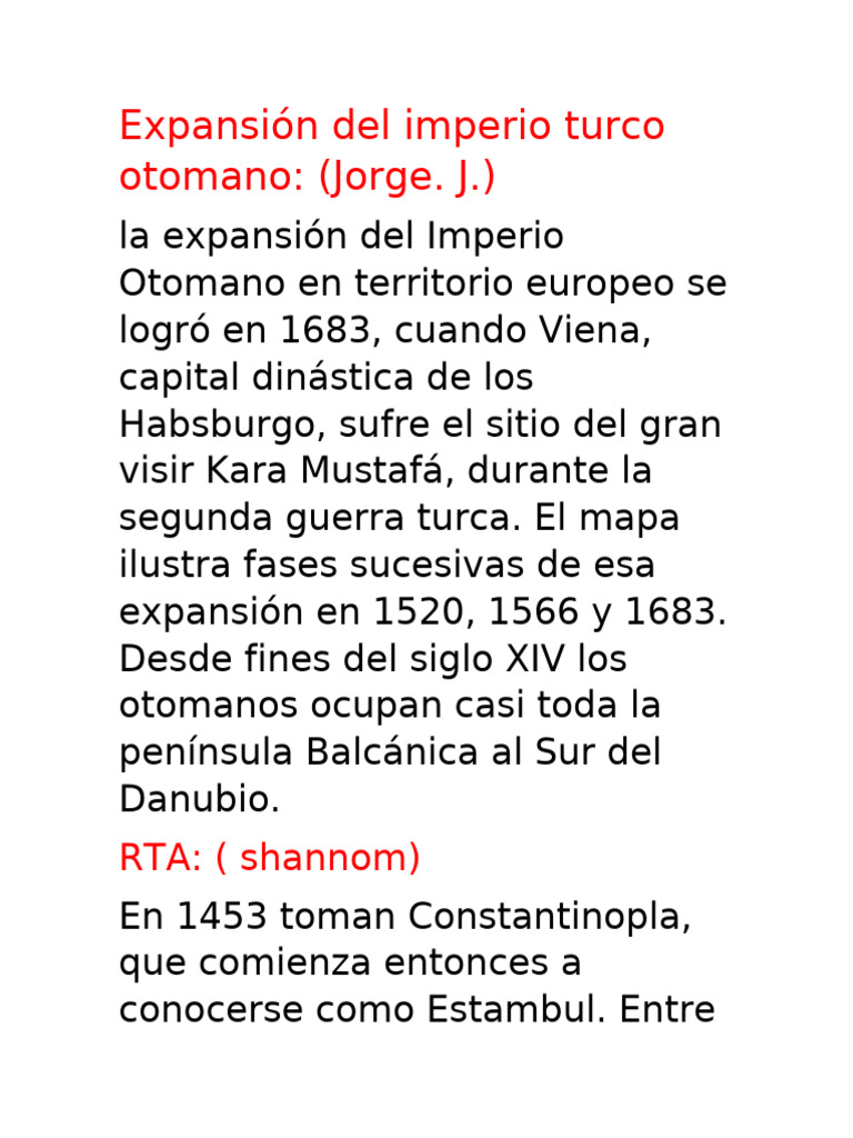 Expansión Del Imperio Turco Otomano | PDF