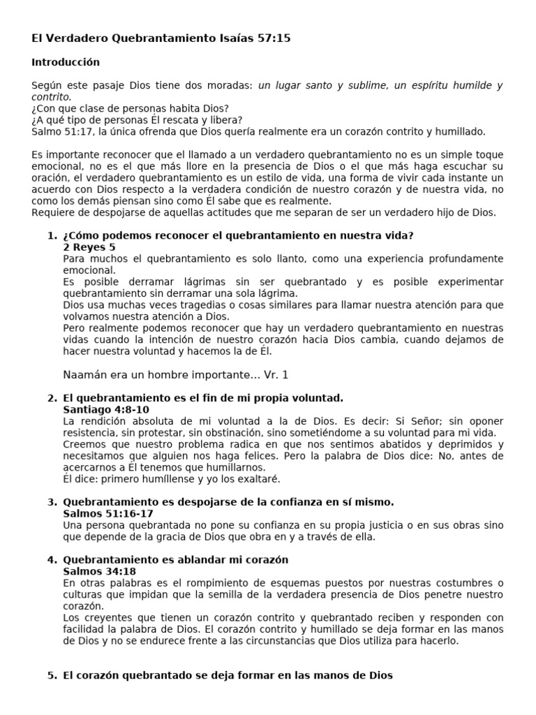 El Verdadero Quebrantamiento | PDF