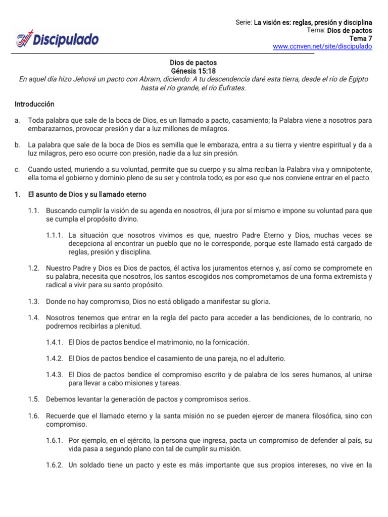 7.- Dios de pactos | PDF 7.- Dios de pactos | PDF
