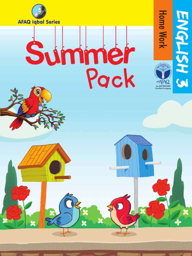English Summer Pack for Grade 3 | PDF | English Language | Grammatical ...