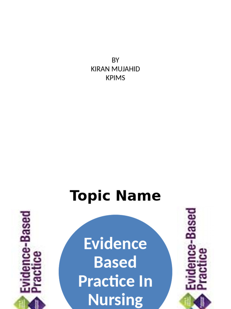 Evidence Based Practice | PDF