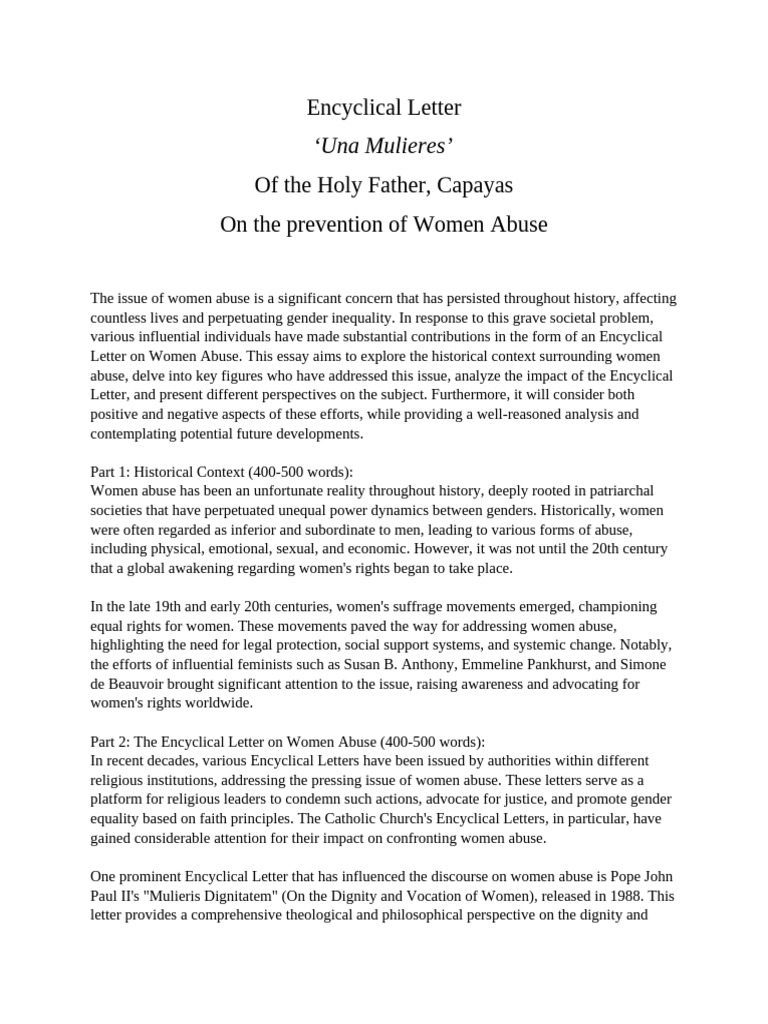 Encyclical Letter | PDF