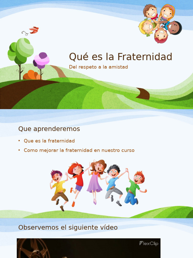 Definición y Valor de la Fraternidad | PDF | Crecimiento personal y ...
