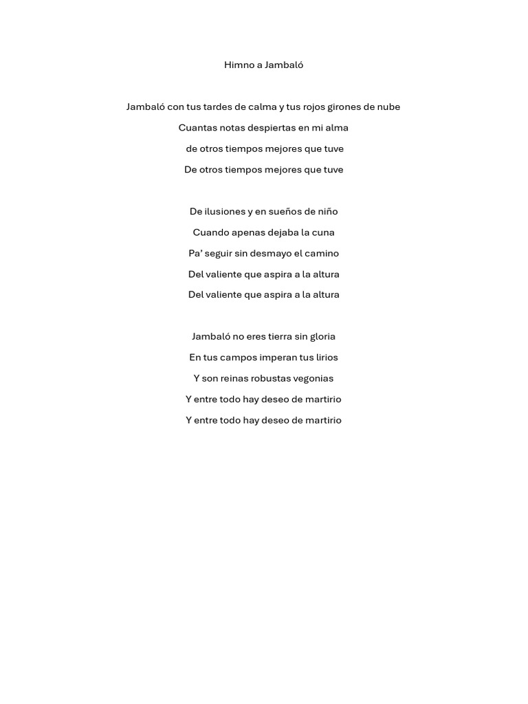 Himno Letra | PDF