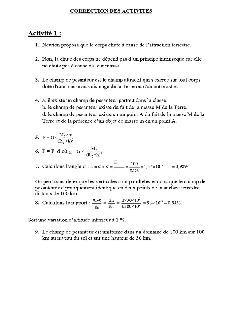 Correction Physique | PDF