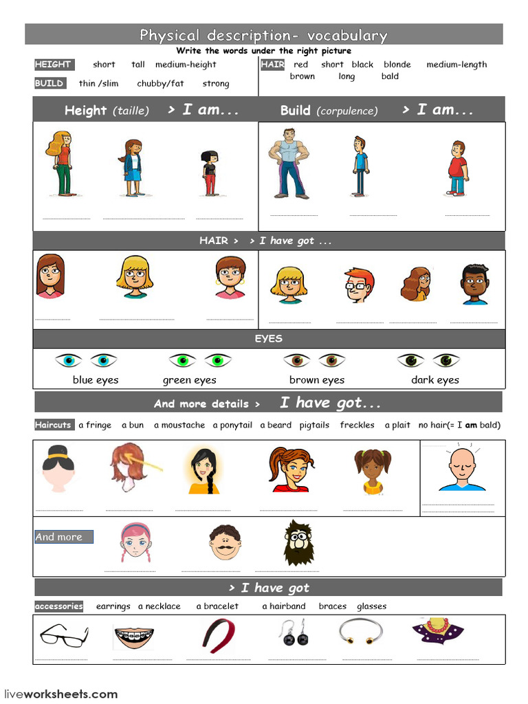 Physical Appearance Vocabulary | PDF