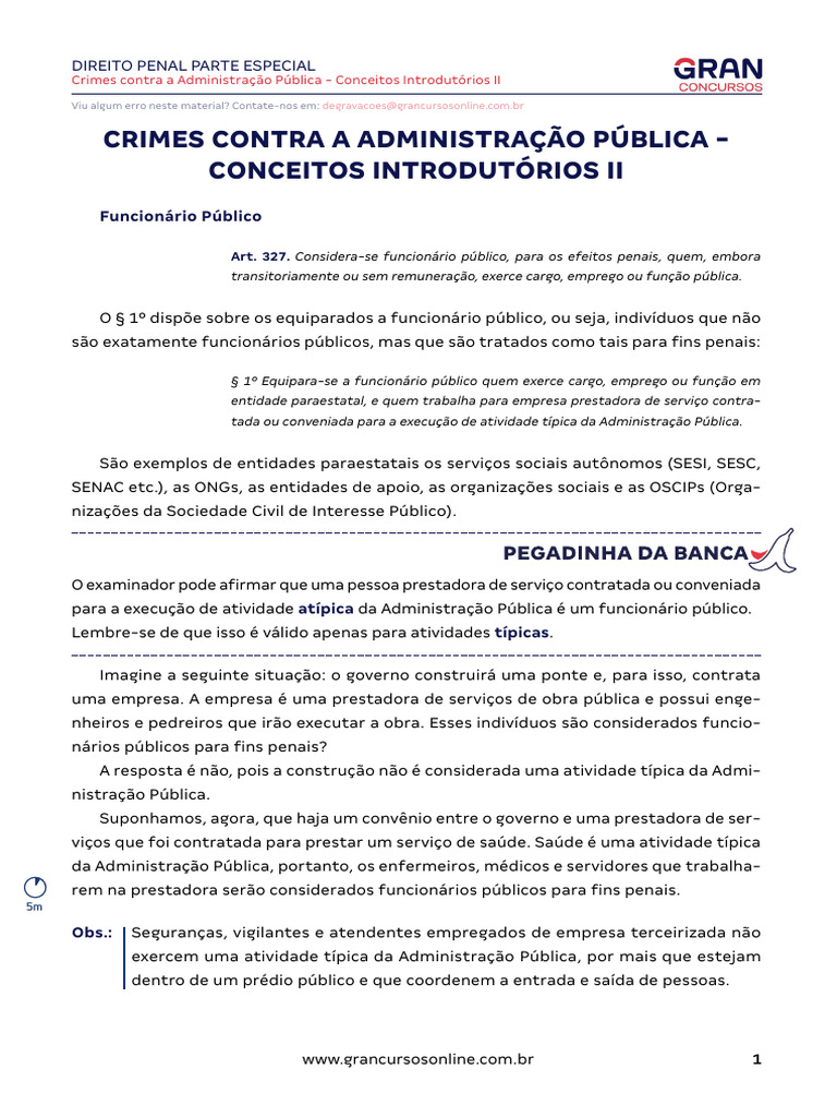 Resumo - 2609415 Erico de Barros Palazzo - 318042630 Direito Penal Parte Especial 2023 Aula 9 ...
