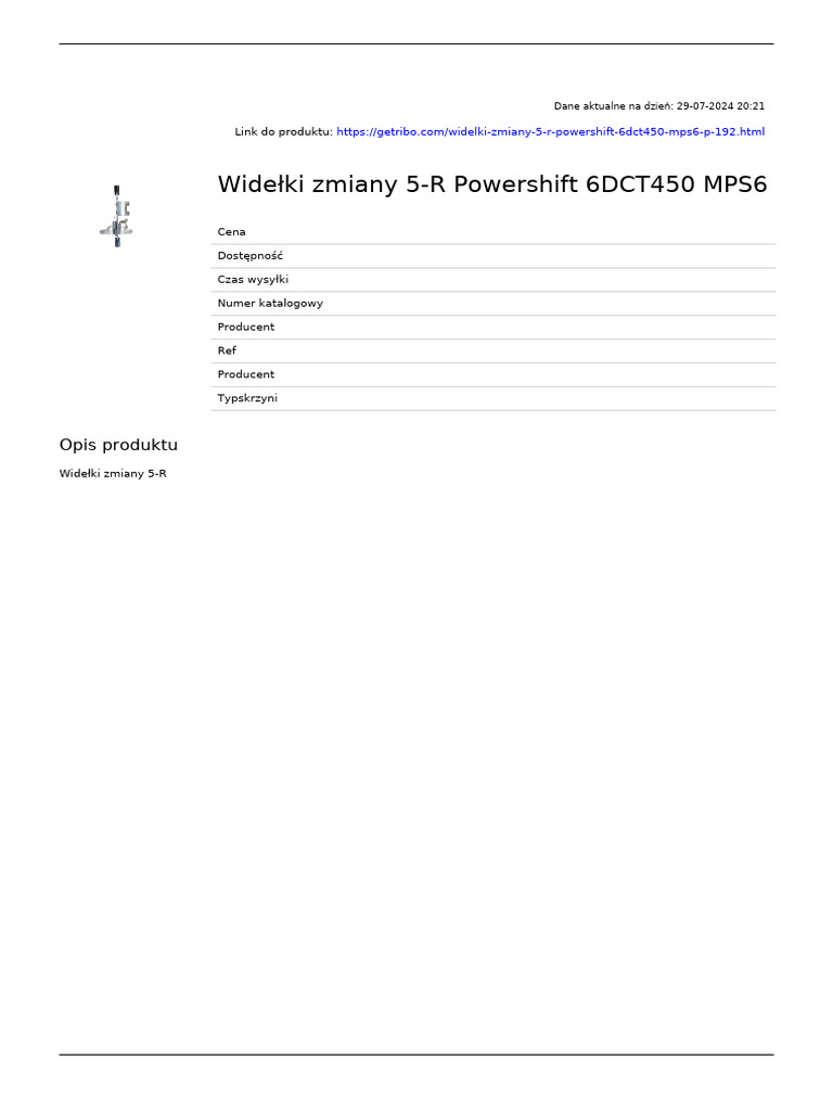 widelki-zmiany-5-r-powershift-6dct450-mps6 | PDF