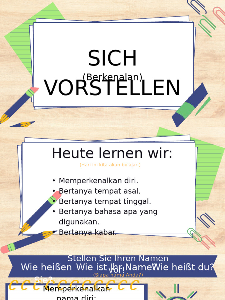 Sich Vorstellen - GG | PDF