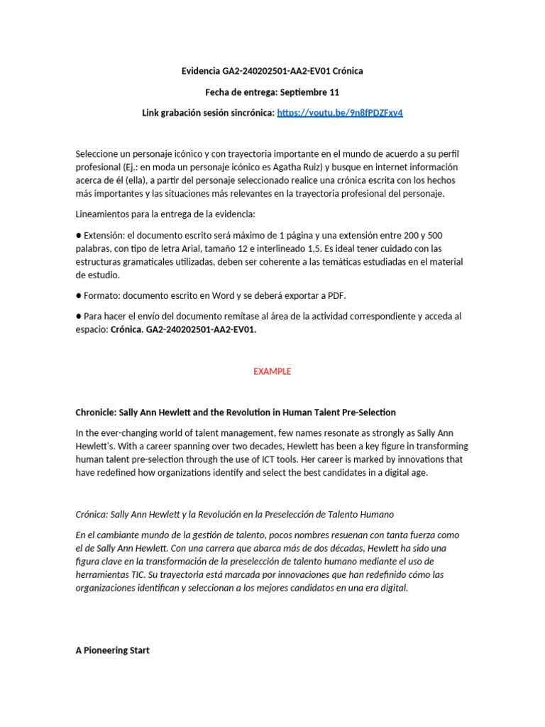 Crónica GA2-240202501-AA2-EV01 | PDF