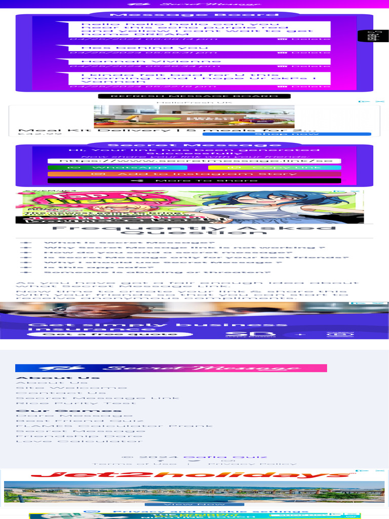 Secret Message 2024 Get Anonymous Message From Your Friends | PDF