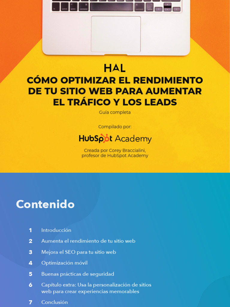Cómo Optimizar El Rendimiento de Tu Sitio Web para Aumentar El Tráfico y Los Leads - HAL | PDF
