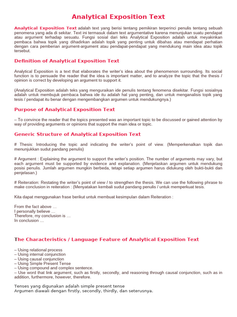 Materi Analytical Exposition | PDF