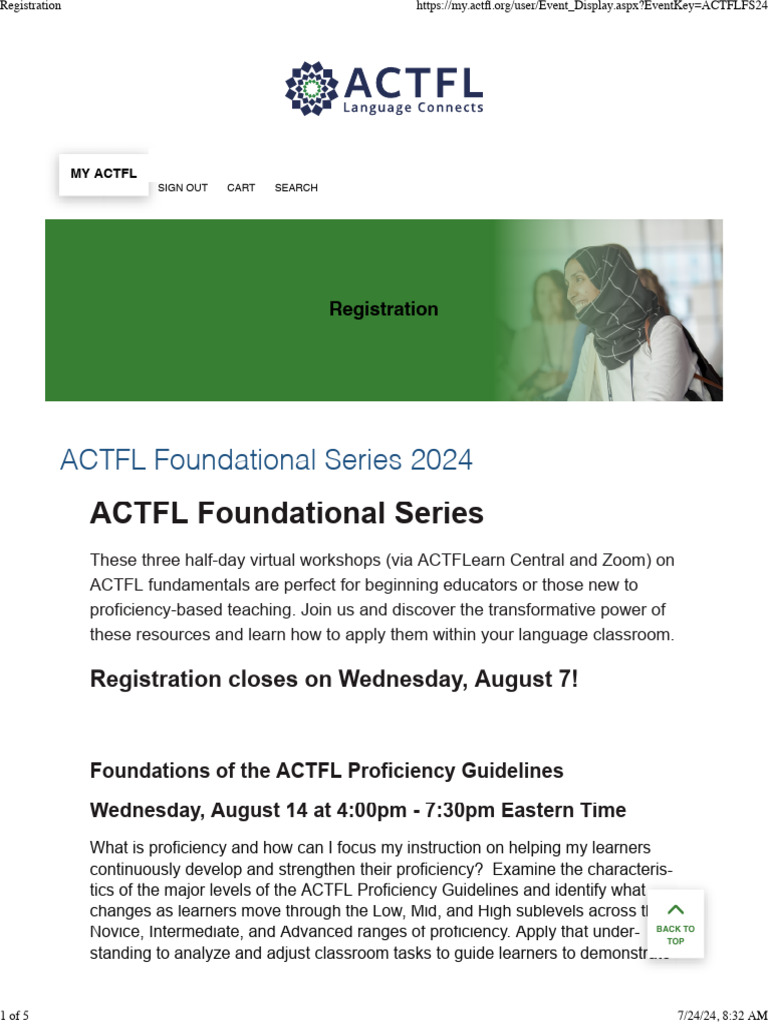 ACTFL Workshop Agenda 2024 | PDF
