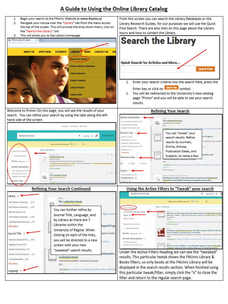 Guide To Using Online Library Catalog | PDF