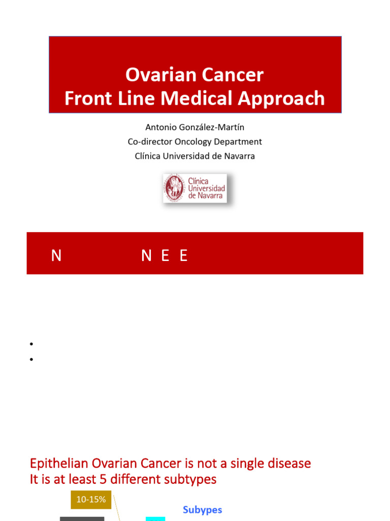3 - Ovarian Cancer Front Line Medical Approach - DR Gonzalez | PDF