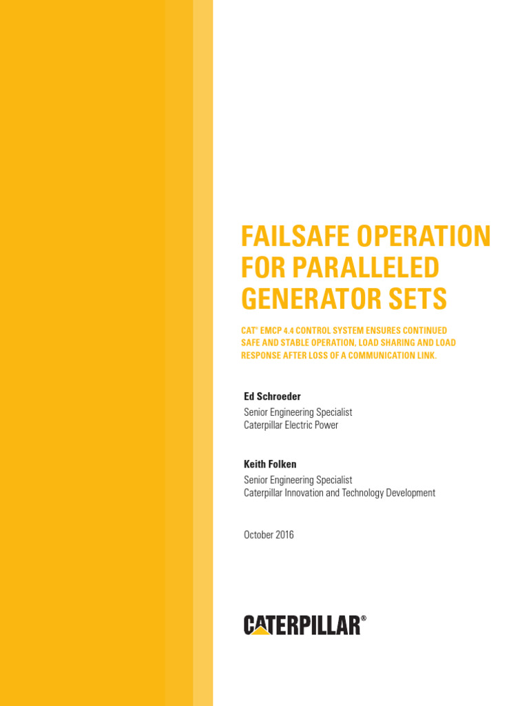 CAT Fail Safe Operation for Paralleled Gensets | PDF