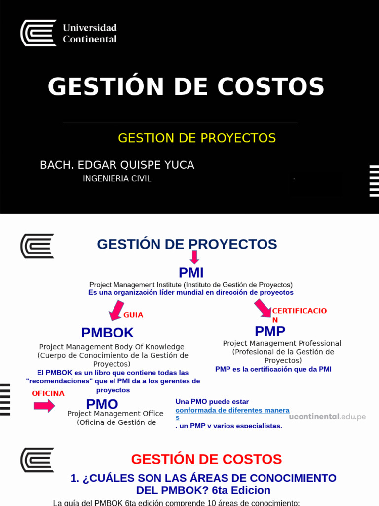 Gestion de Proyectos - Gestion de Costos | PDF