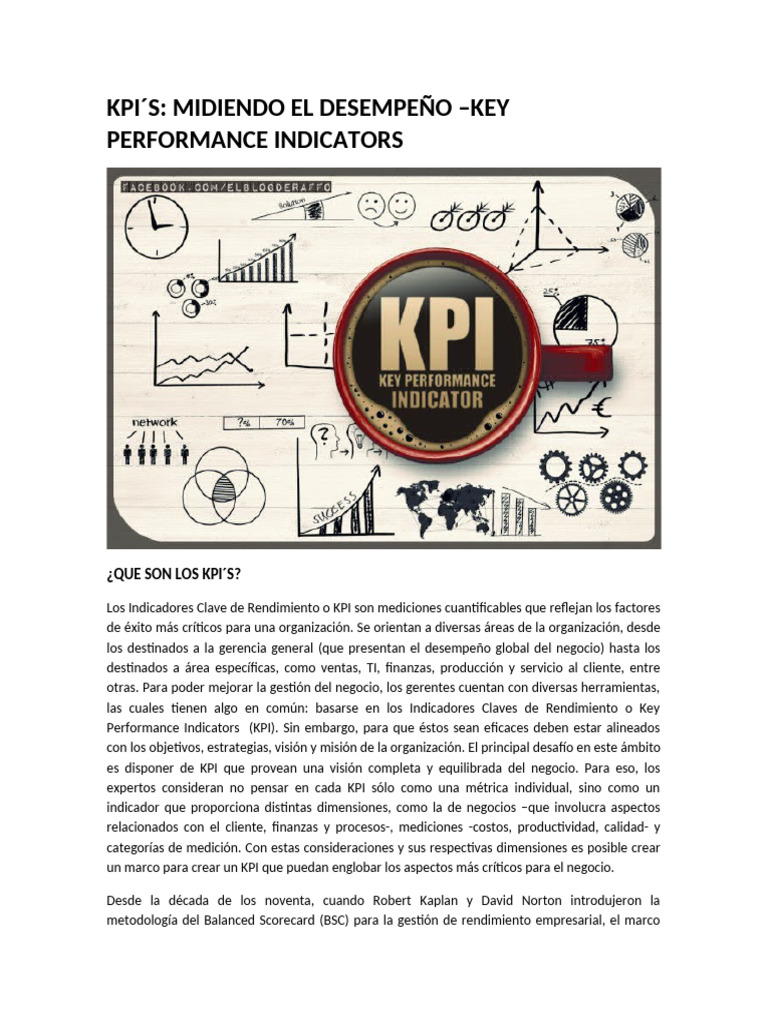 Kpi S: Midiendo El Desempeño - Key Performance Indicators | PDF