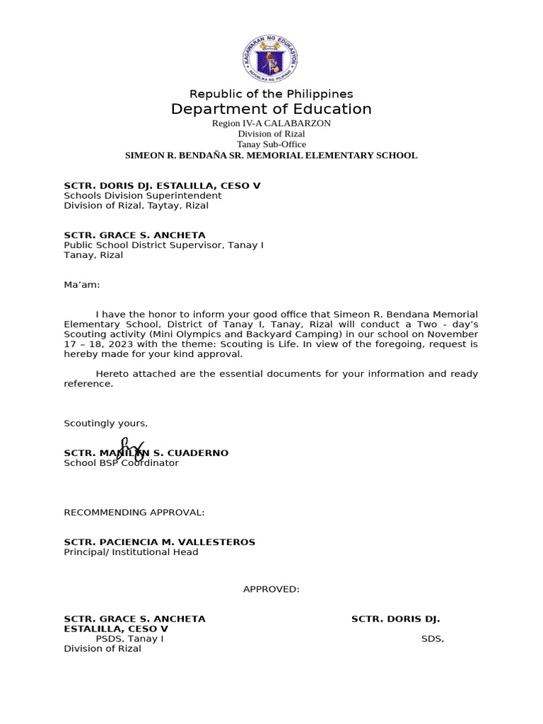 PSDS BSP Letter | PDF