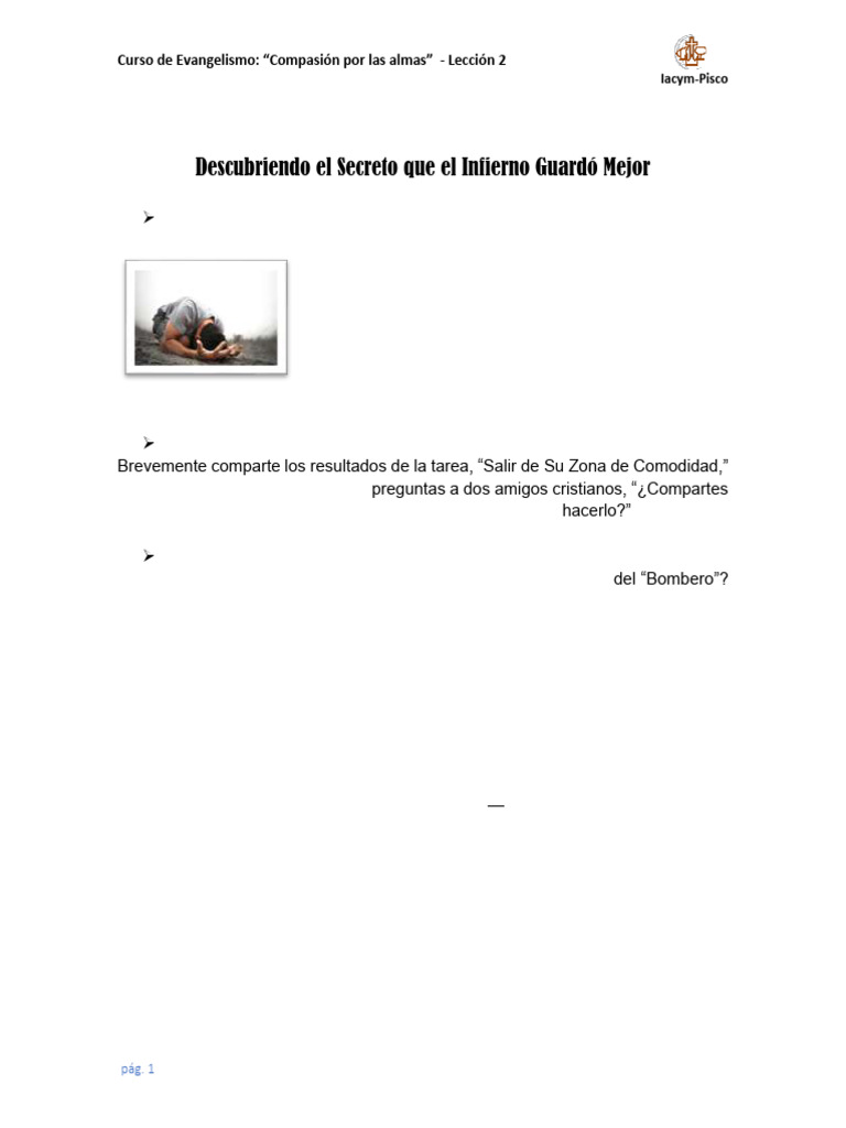 Lección 2 Descubriendo El Secreto Que El Infierno Guardó Mejor | PDF