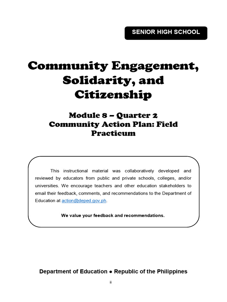CommunityEngagement11 Q2 CESC | PDF