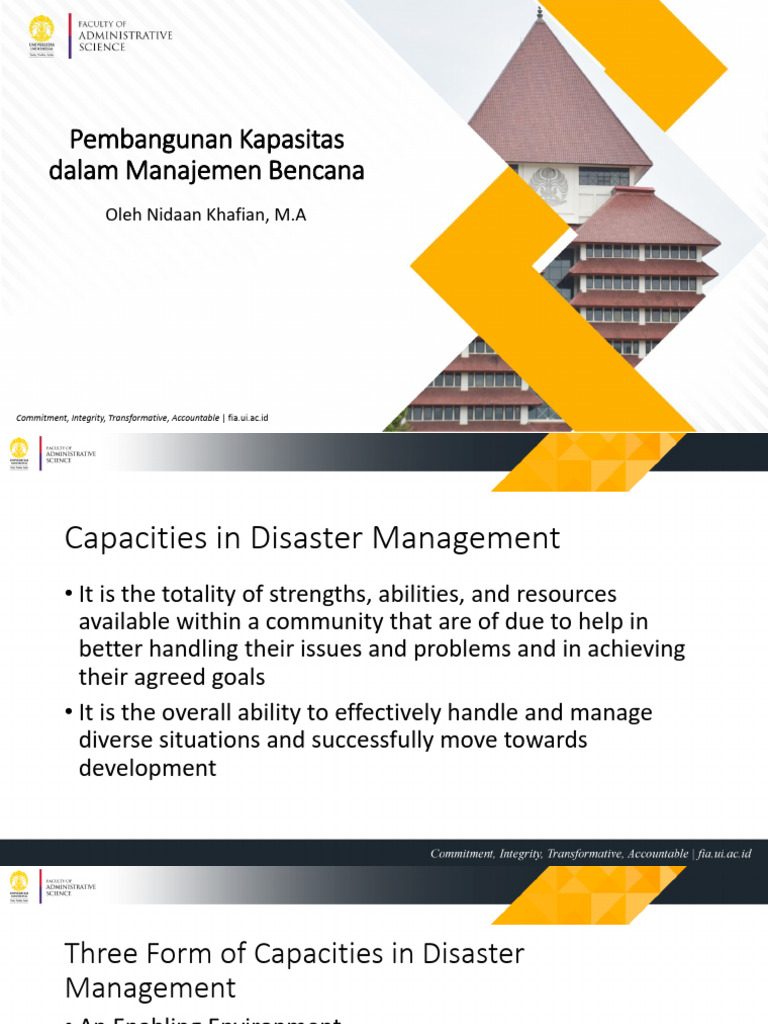 SAP 12 - Adling - Pembangunan Kapasitas Dalam Manajemen Bencana | PDF