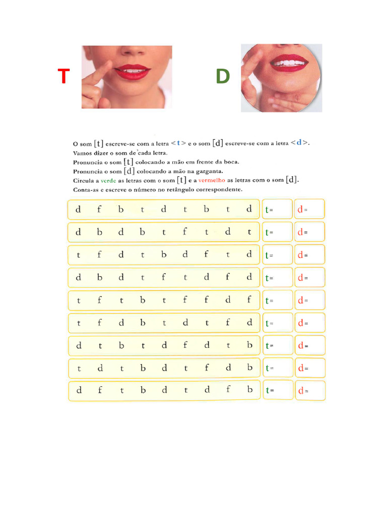 fonemas T D | PDF