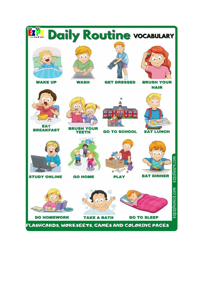 Daily Routine - 4th Grade | PDF