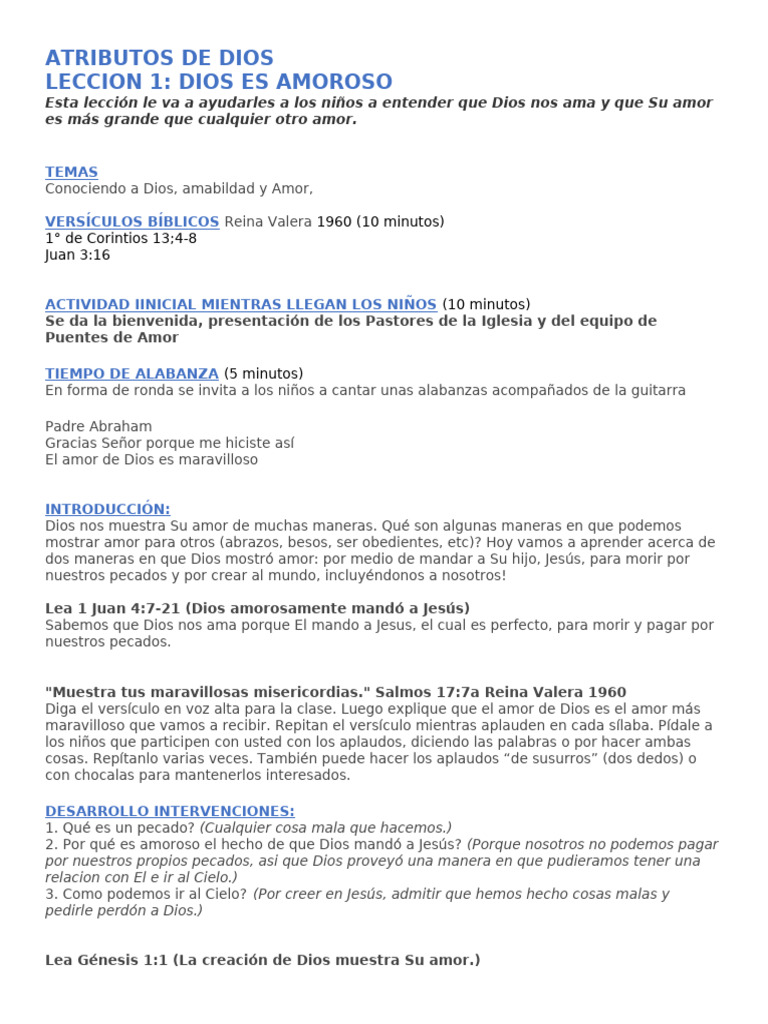 ATRIBUTOS DE DIOS | PDF