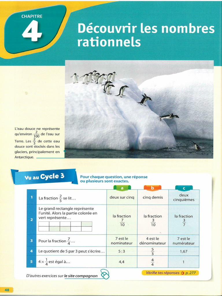 5e - 2016 - Transmath Chap04-Nombres - Rationnel | PDF