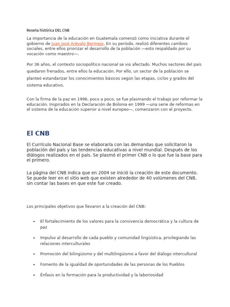 Reseña Histórica DEL CNB | PDF
