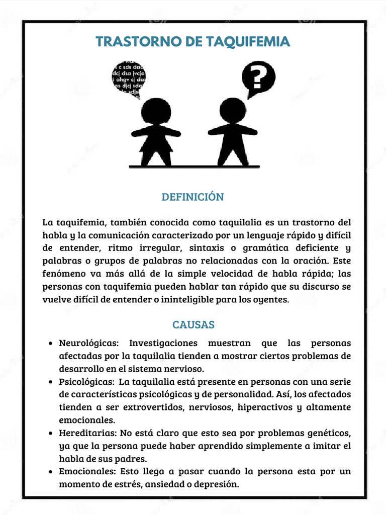 Trastorno Taquifemia | PDF