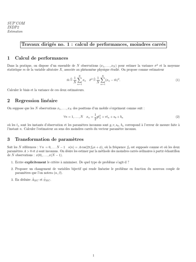 Fascicule TD Corrige | PDF
