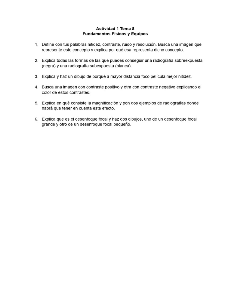 Actividad 1 Tema 8 FFYE | PDF