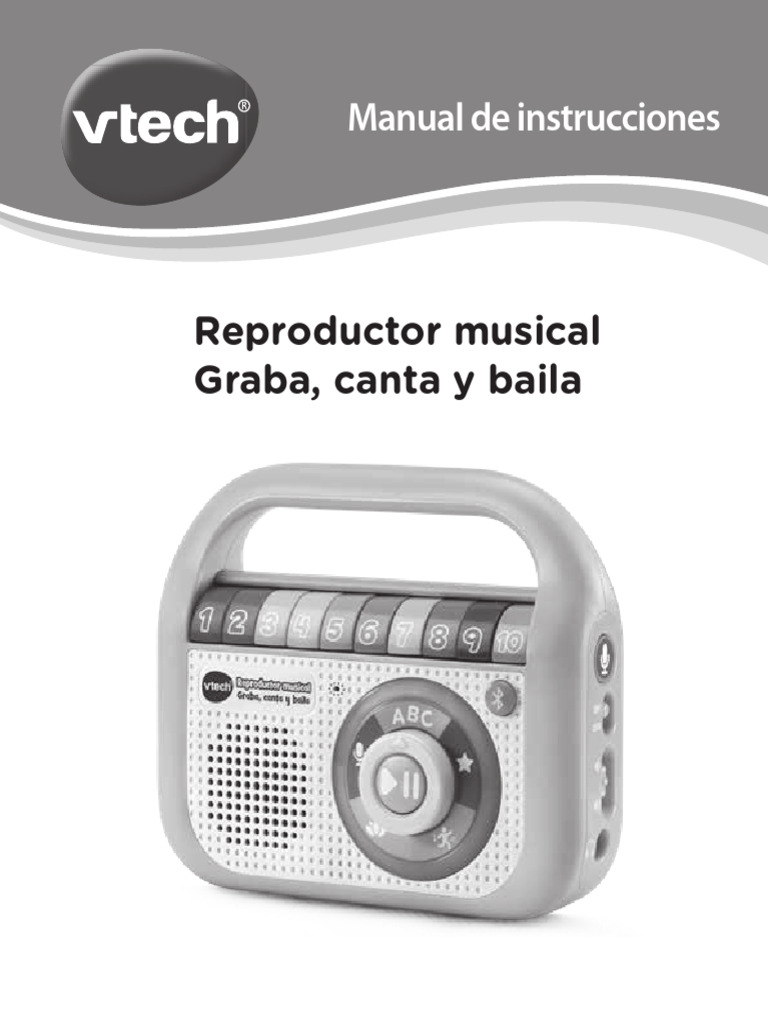 VTech Manual de Instrucciones Reproductor Musical Graba Canta y Baila ...