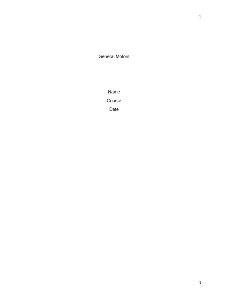 General Motors | PDF