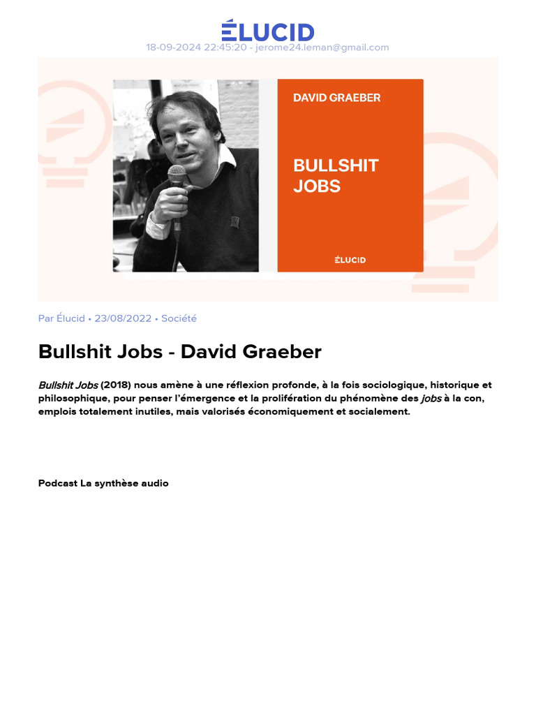 Bullshit Jobs - David Graeber | PDF