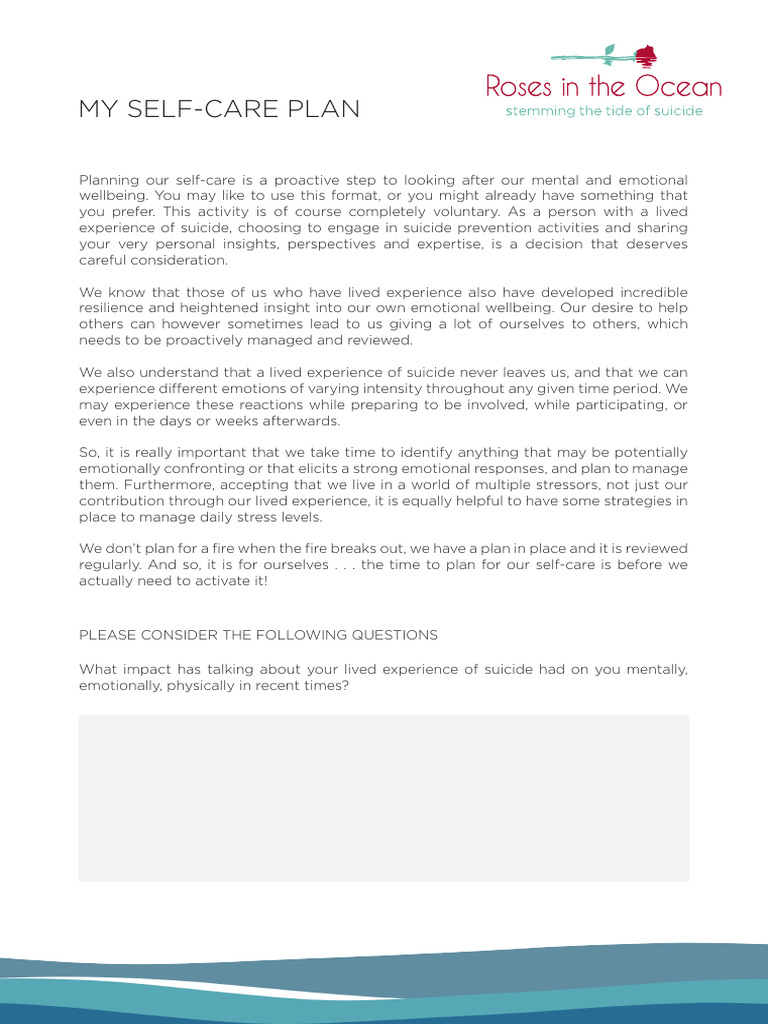 My-Self-Care-Plan-1 | PDF