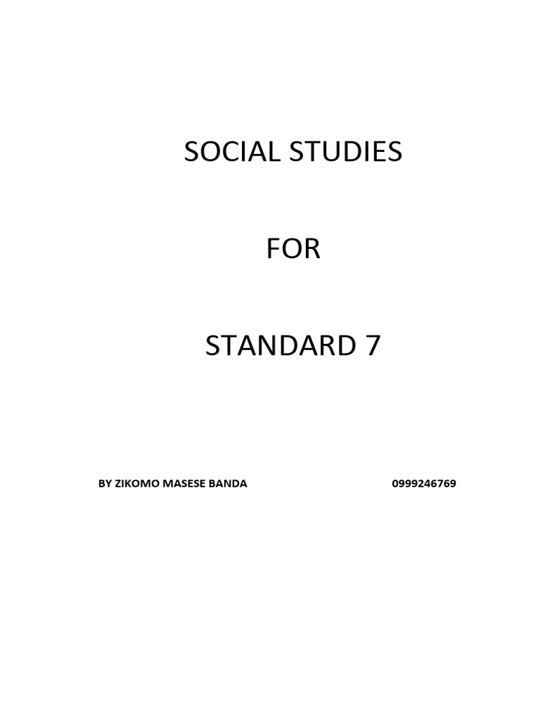 STD 7 Social Studies Notes-1 | PDF