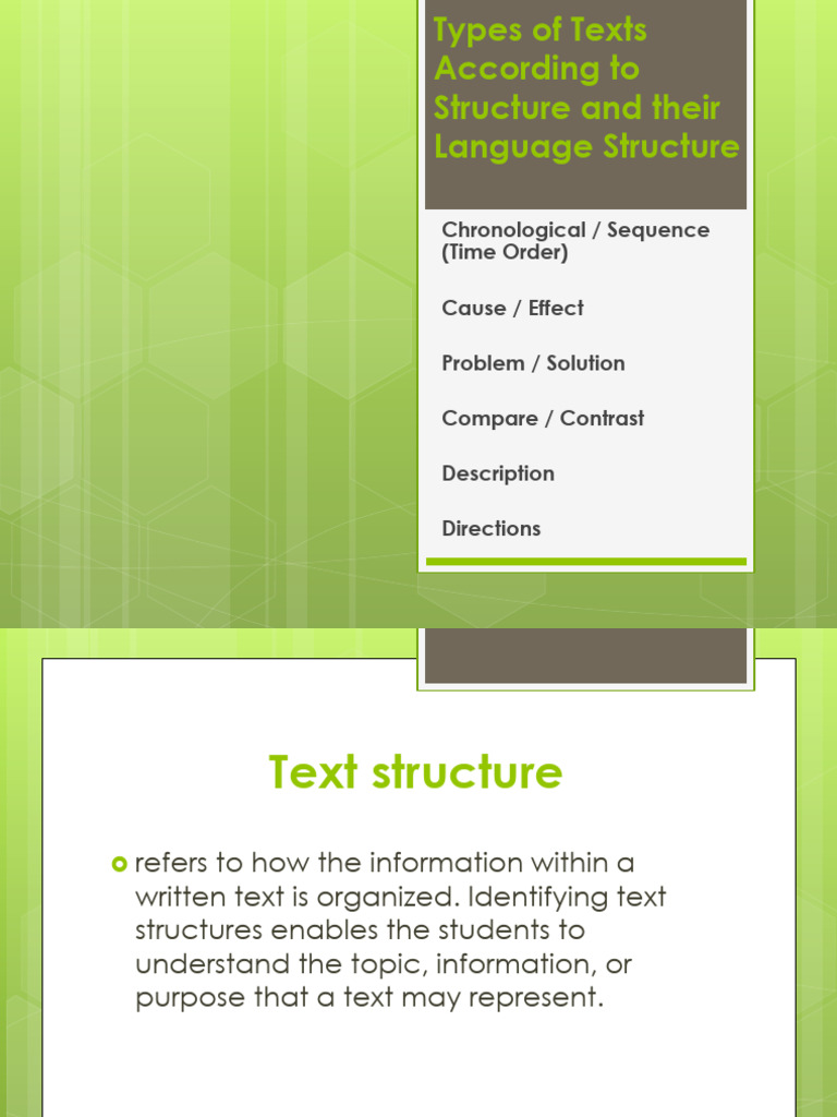 3. Types of Texts According to Structure and Their Copy (1) | PDF