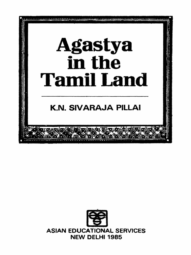 Agastya in the Tamil Land | PDF